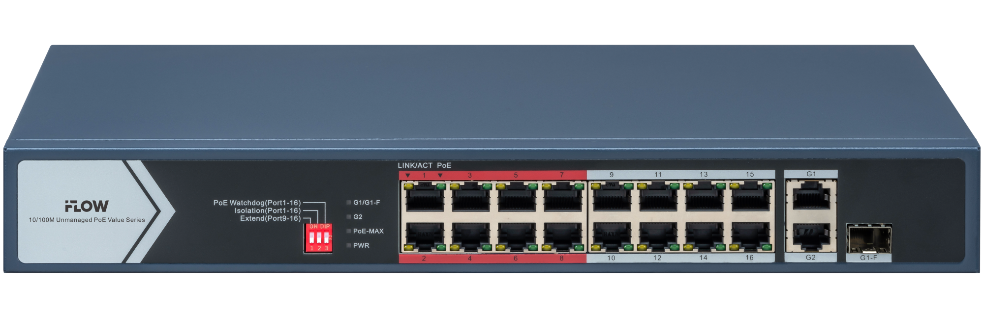 Купить Неуправляемый 16-ти портовый PoE-коммутатор F-SW-EU418POE-V/L от iFLOW